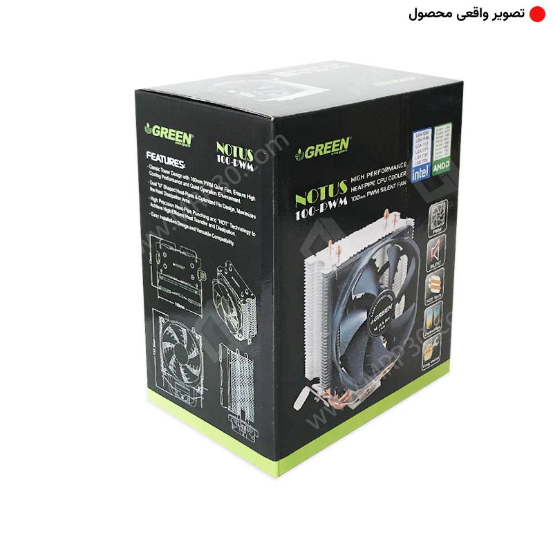 خنک کننده پردازنده گرین Green NOTUS 100 PWM قیمت و خریئ