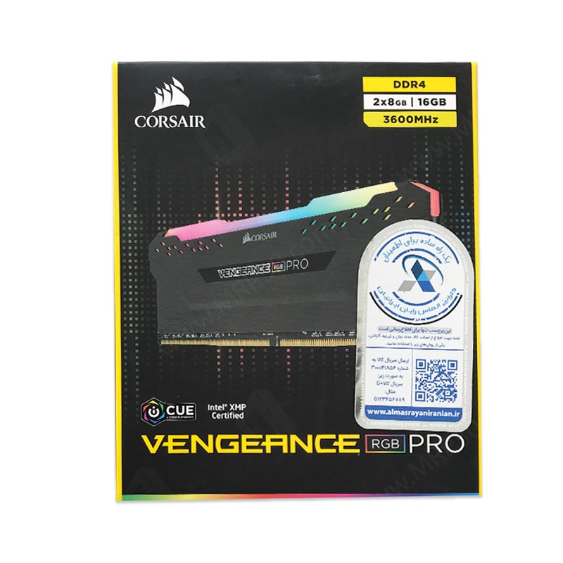 رم کورسیر Corsair Vengeance pro RGB DDR4 16GB(8x2) قیمت خرید